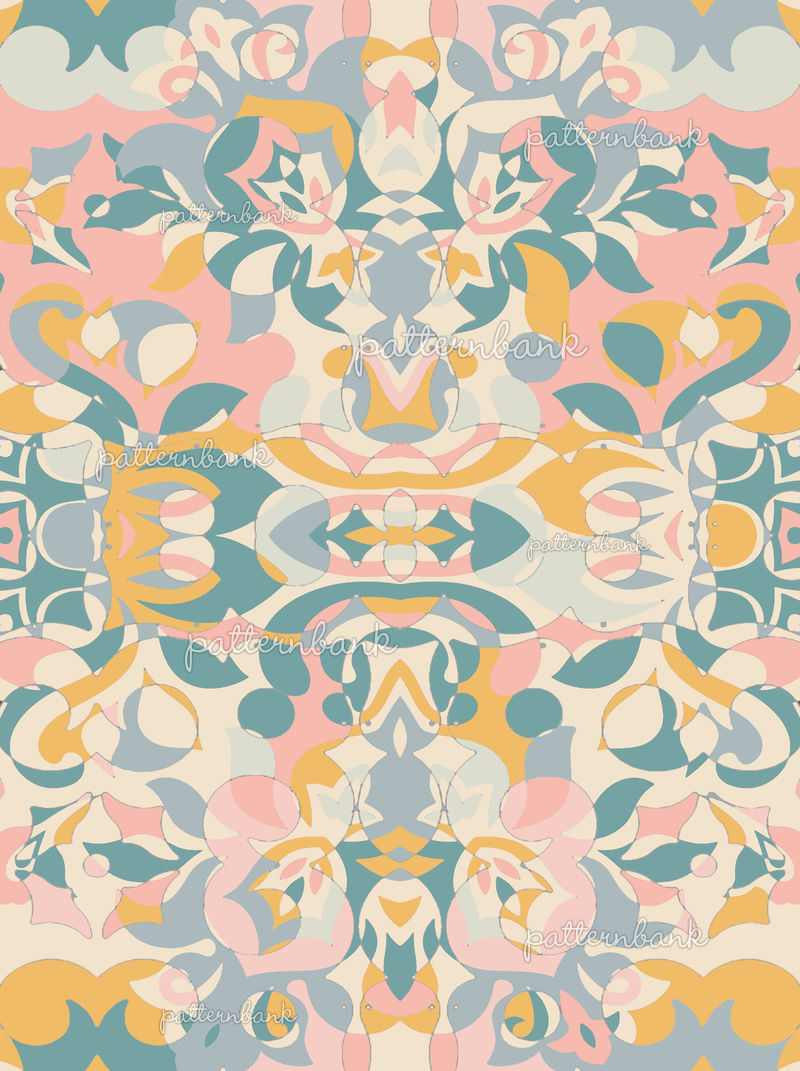 Pastel Retro Abstract Geometric Shapes Boho by Oana Soare Seamless ...