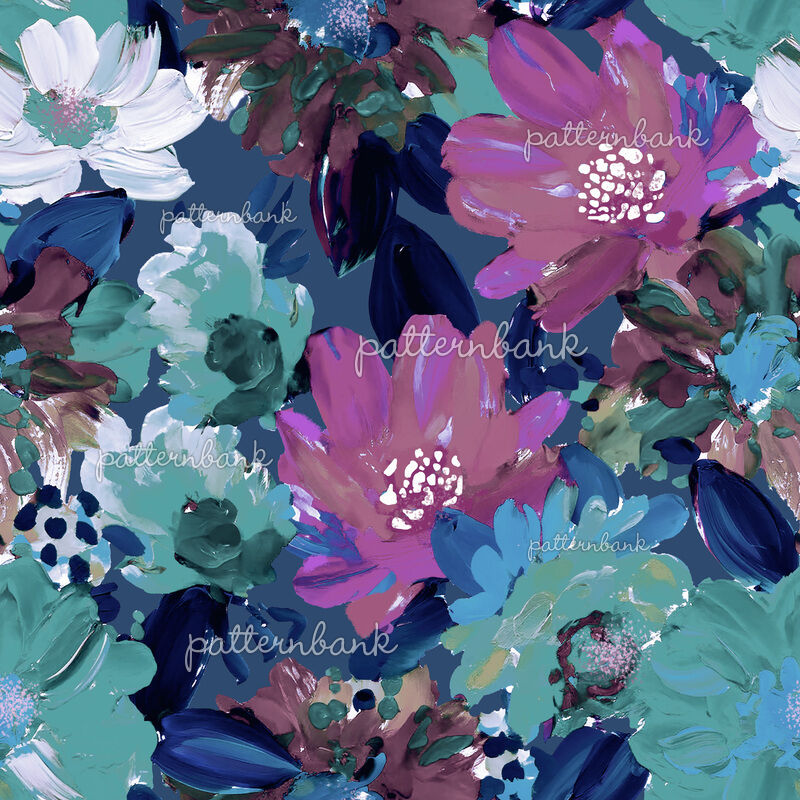 Abstract Painted Floral by Art and Pattern Studio Seamless Repeat ...